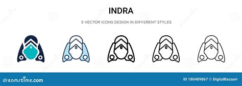 Indra Icon In Filled Thin Line Outline And Stroke Style Vector Illustration Of Two Colored