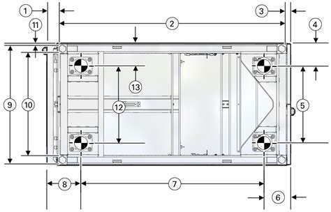 Feet And Caster Dimensions Oracle® Rack Cabinet 1242 Users Guide