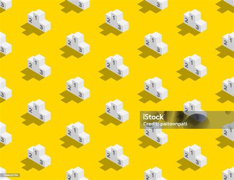 스포츠 포디엄 3d 아이소메트릭 원활한 패턴 우승자 컨셉 포스터 및 소셜 배너 포스트 디자인 일러스트레이션 복사 공간 벡터