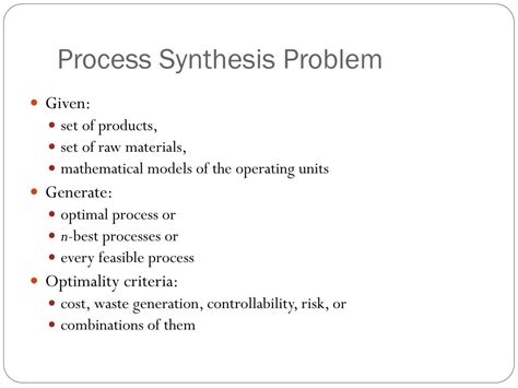 Ppt Combinatorial Framework For Process Design And Synthesis Powerpoint Presentation Id1899440