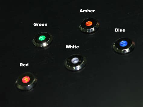 LED Indicator Light Flush Panel Mount Aluminum Chrome Housing