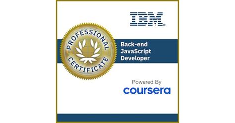 Ibm Back End Javascript Developer Professional Certificate Was Issued