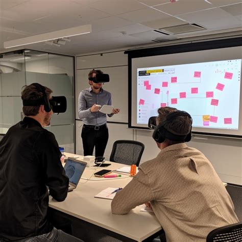 Premium Photo Team Collaboration With Virtual Reality Headsets In