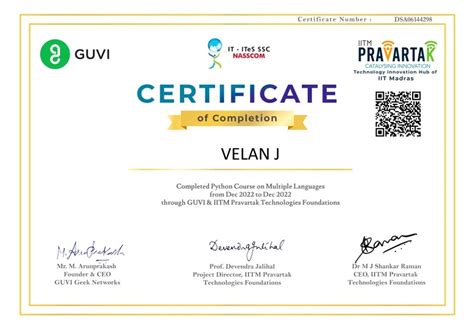 Velan J On Linkedin Python Certification Iit