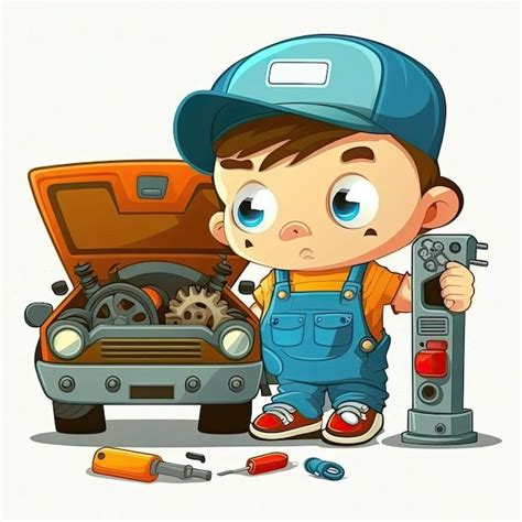 Mec Nico Reparando El Personaje De Dibuj Premium Photo Freepik