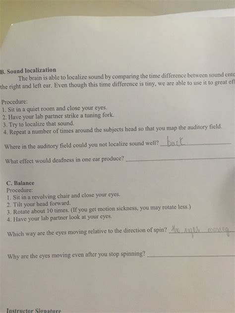 Solved B Sound Localization The Right And Left Ear Even