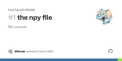 The Npy File Issue 1 HuiChen24 IMRAM GitHub