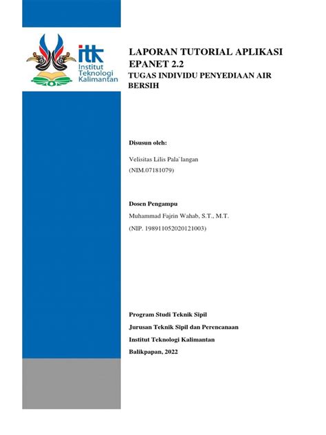 Tutorial Epanet Pdf Teknologi And Rekayasa