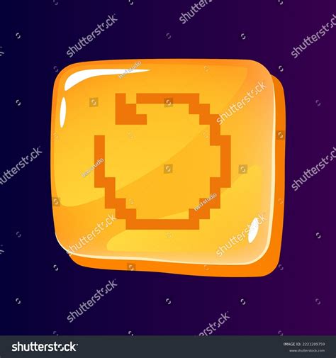 Update Glossy Ui Button Pixelated Icon Stock Vector Royalty Free