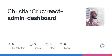 GitHub ChristianCruz React Admin Dashboard