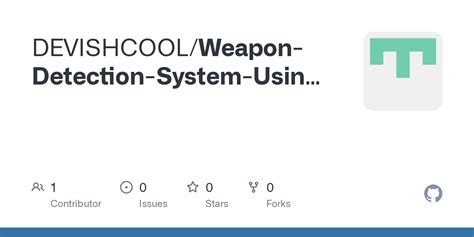 Github Devishcoolweapon Detection System Using Ai