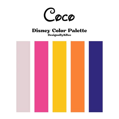 Coco Disney Color Palette Disney Colors Movie Color Palette Color