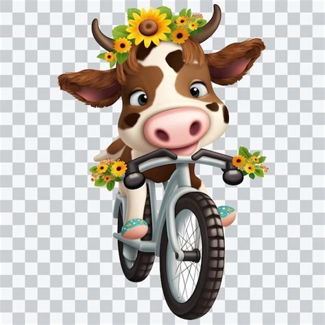 투명한 배경에 귀여운 아기 ⁇ 소 클리파트 프리미엄 Psd 파일