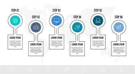 6 단계 부품 아이콘인 인포그래픽 원형 플랫 벡터 템플릿입니다 다이어그램 비즈니스 웹 배너 워크플로 레이아웃 프레젠테이션 흐름 차트 타임 라인 콘텐츠 수준에 사용할 수