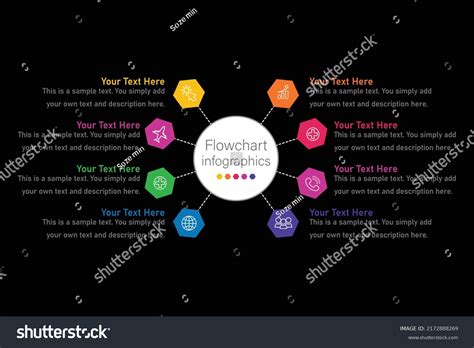 Circle Flowchart Scheme Infographics Chart Element Stock Vector Royalty Free