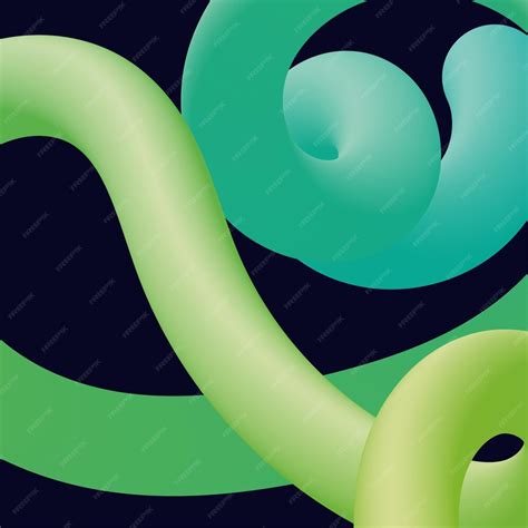 3d 추상 다채로운 트위스트 액체 모양 크리 에이 티브 디자인 요소 배너 배경 포스터에 대 한 벡터 현대 그라디언트 모양 요소 무료 벡터