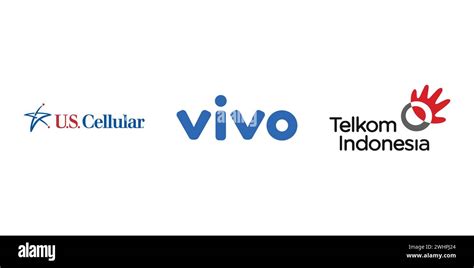 Us Cellular Vivo Telkom Indonesia Vector Editorial Brand Icon Stock