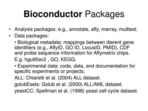 PPT Introduction To R And Bioconductor BMI 731 Winter 2005 PowerPoint