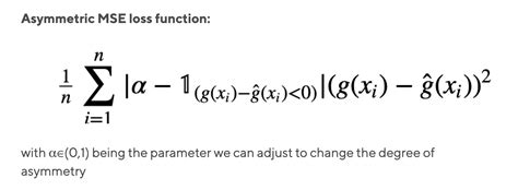 Asymmetric Mse Loss Function N 1 Σ La 1