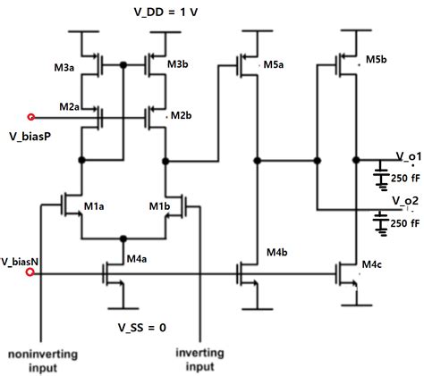 Design Fully Differential Amplifier Circuit