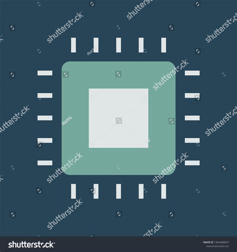 Silhouette Icon Processor Stock Vector Royalty Free 1363468874 Shutterstock