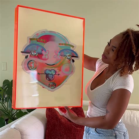 Uv Backless Color Acrylic Shadowbox Neon Pink Orange Or Sea Glass Wexel Art