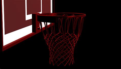 배경 3d 렌더링에 농구 고 난이도의 빨간 그물 골 스포츠 장비에 대한 스톡 사진 및 기타 이미지 골 스포츠 장비 공 스포츠 장비 농구 팀 스포츠 Istock