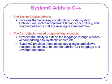 Ppt Analysis Design And Modeling In Systemc Powerpoint Presentation