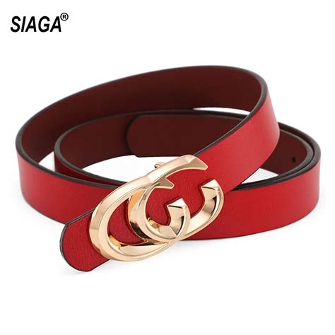 여성용 올 매치 심플 Cc 버클 메탈 캐주얼 벨트 레트로 스타일 100 정품 가죽 벨트 여성용 청바지 23cm Fco239여성용 벨트 Aliexpress