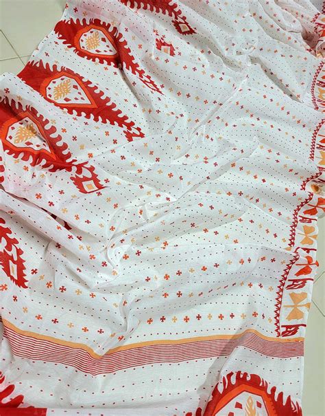 Block Print Saree Halfsilk Bps005 Noborupa