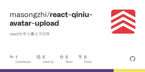Github Masongzhireact Qiniu Avatar Upload React七牛头像上传组件