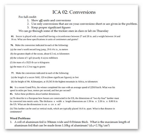 Solved For Full Credit Show All Units And Conversio
