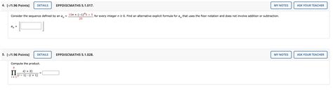Solved Points DETAILS EPPDISCMATH MY Chegg