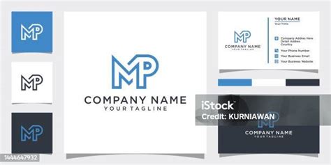 Mp 또는 Pm 편지 엠블럼 디자인 명함 디자인이 있는 템플릿 벡터입니다 영국 국회의원에 대한 스톡 벡터 아트 및 기타 이미지
