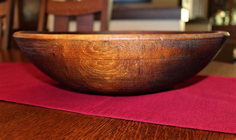 Antique Wood Dough Bowl Made From Solid Hardwood Maple
