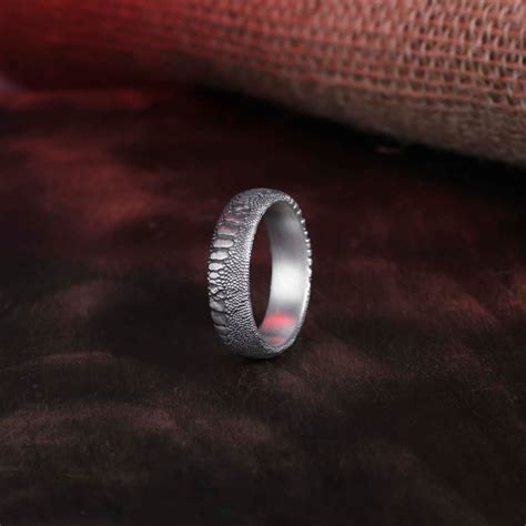 Serpent Skin Ring Snake Band Ring Snake Texture Band Exotic Snake Ring Wedding Ring