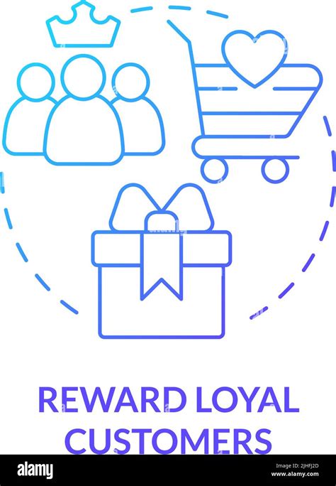 Reward Loyal Customers Blue Gradient Concept Icon Stock Vector Image And Art Alamy