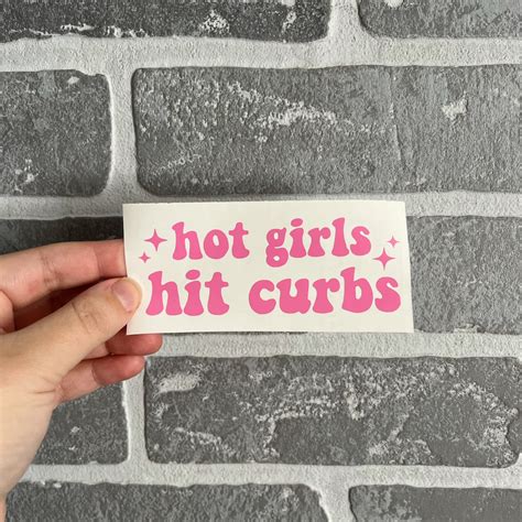 Hot Girls Hit Curbs Decal Funny Car Decal Custom Decals For Cars Water