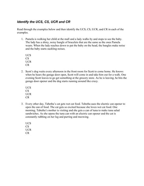 Identify The Ucs Cs Ucr And Cr Docest