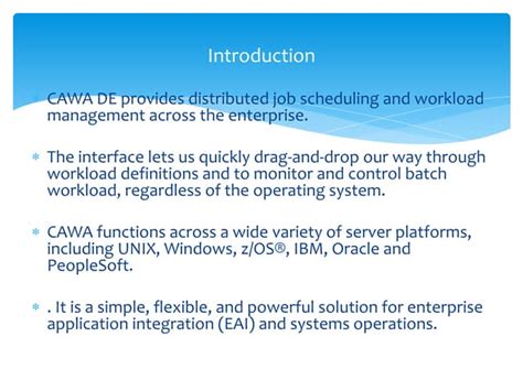 Ca Workload Automation Tool Power Point Presentation Pptx