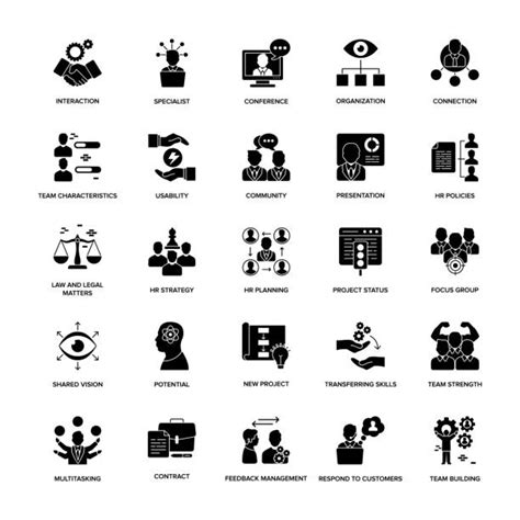 Project Management Icon Set Illustrations Royalty Free Vector Graphics