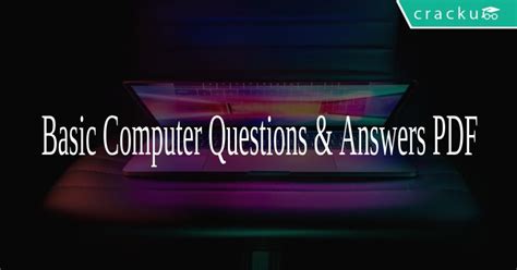 Basic Computer Questions And Answers Pdf Cracku