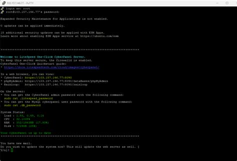 CyberPanel One Click Install Panduan WarnaHost