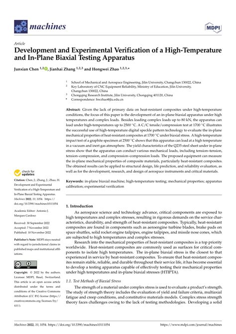 Pdf Development And Experimental Verification Of A High Temperature