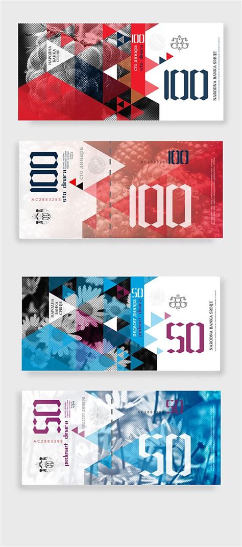 Beautiful Serbian Banknotes Featuring Traditional Fruits And Flowers