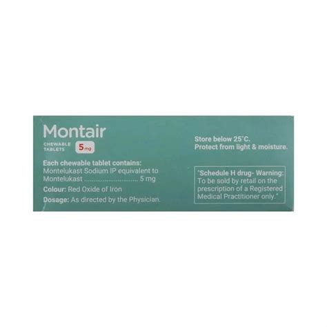 Montelukast Sodium Chewable Tablets Usp 5 Mg At Best Price In New Delhi Id 2852519413433