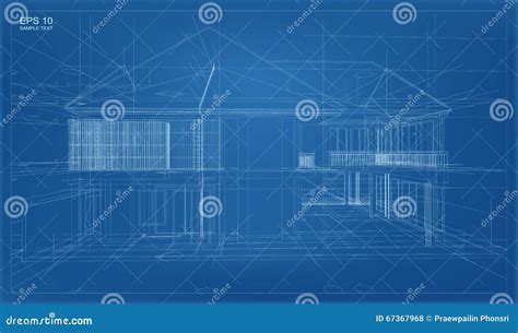 Abstract 3d Render Of Building Wireframe Structure Stock Vector Illustration Of Engineering
