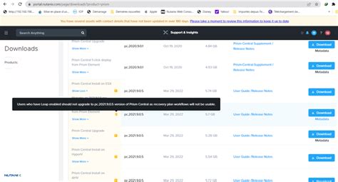 Production And Test Failover Subnets Are Not Shown Message No