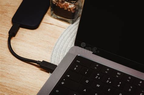 External Hard Disk Connect By USB Stock Photo Image Of Notebook Memory