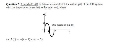 Solved Question Use MATLAB To Determine And Sketch The Chegg Com
